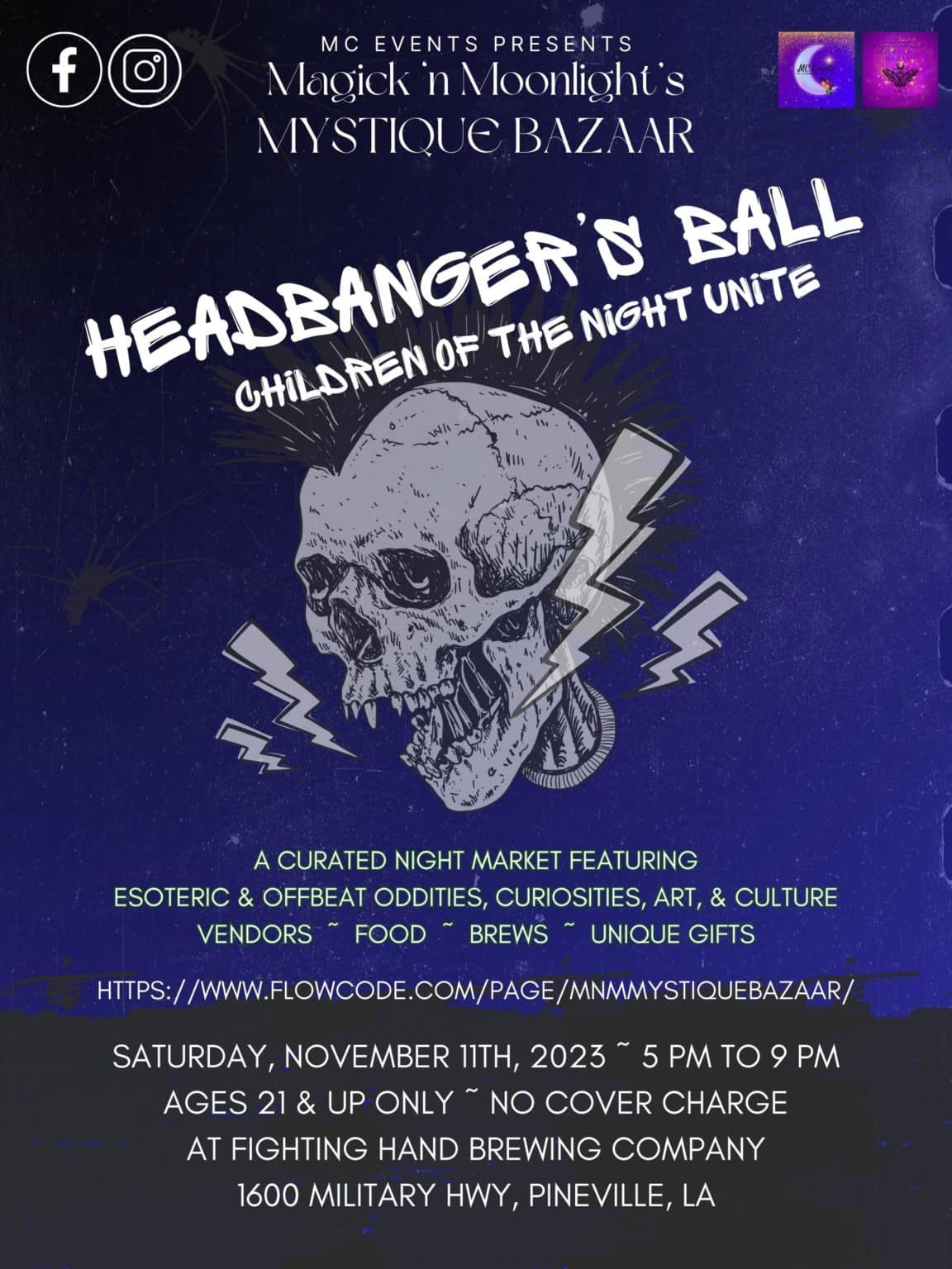 Magick ‘n Moonlight’s Mystique Bazaar ~ Headbanger’s Ball Night Market ...